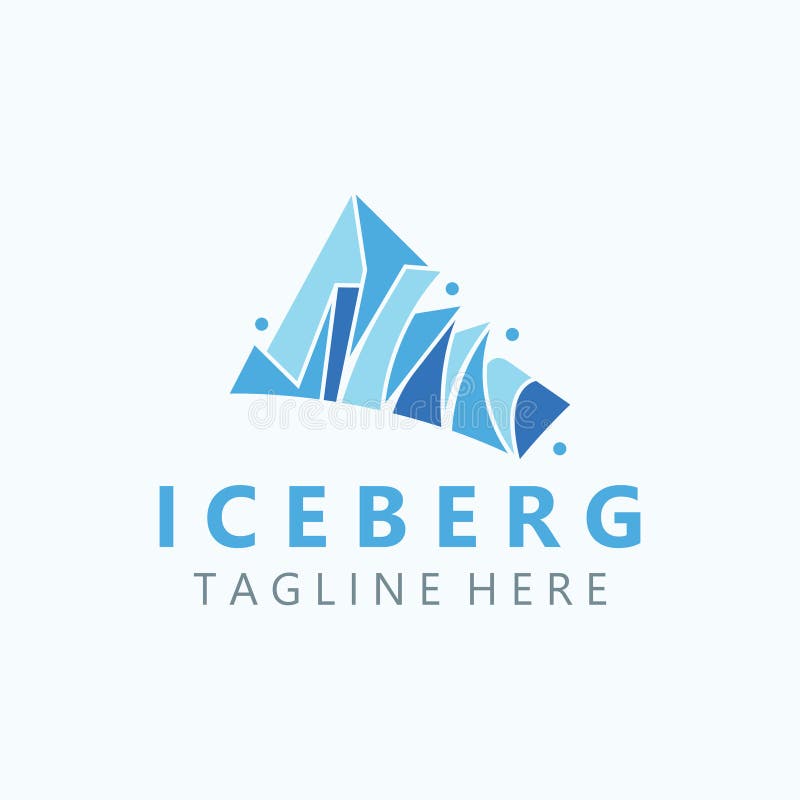 Iceberg Logo Design,simple Ice Mountain Landscape Template Vector Stock ...