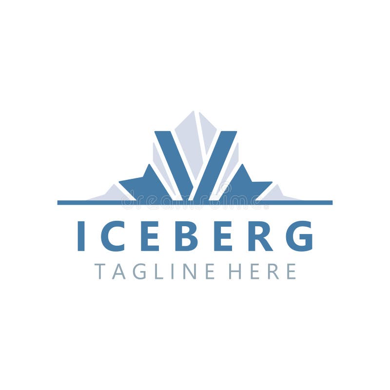 Iceberg Logo Design,simple Ice Mountain Landscape Template Vector Stock ...