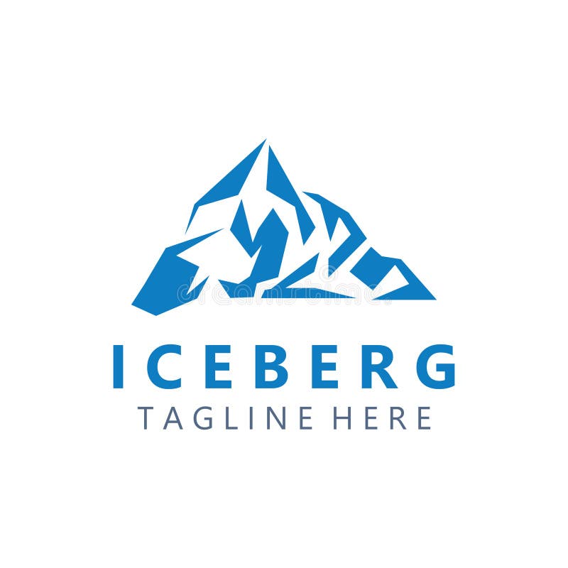 Iceberg Logo Design,simple Ice Mountain Landscape Template Vector Stock ...