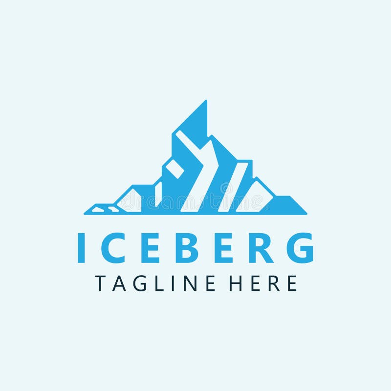 Iceberg Logo Design,simple Ice Mountain Landscape Template Vector Stock ...