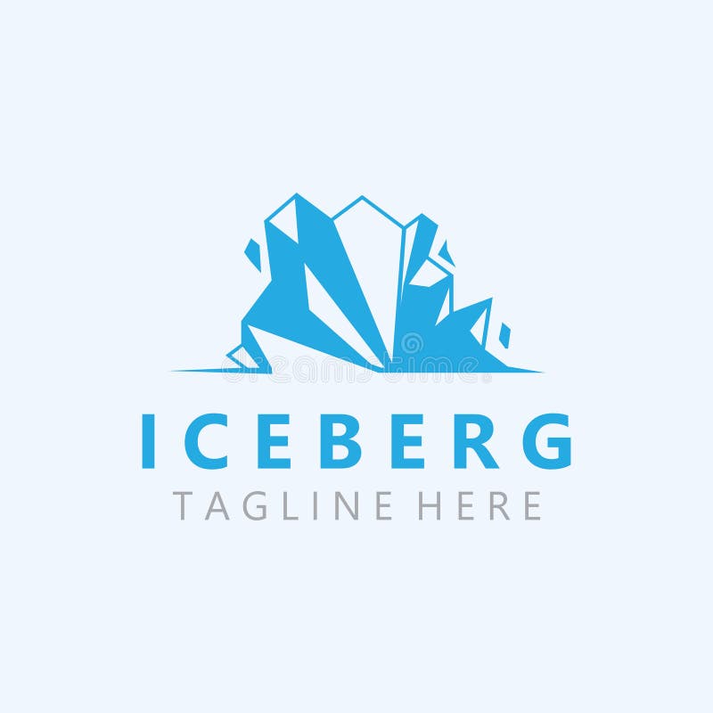 Iceberg Logo Design,simple Ice Mountain Landscape Template Vector Stock ...