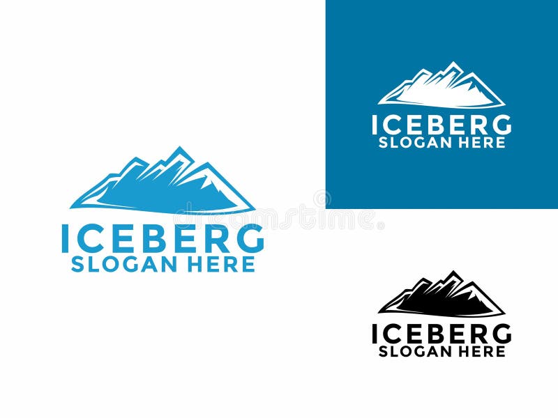 Iceberg Logo Design Vector, Mountain Lake Logo, Awesome Iceberg Logo ...