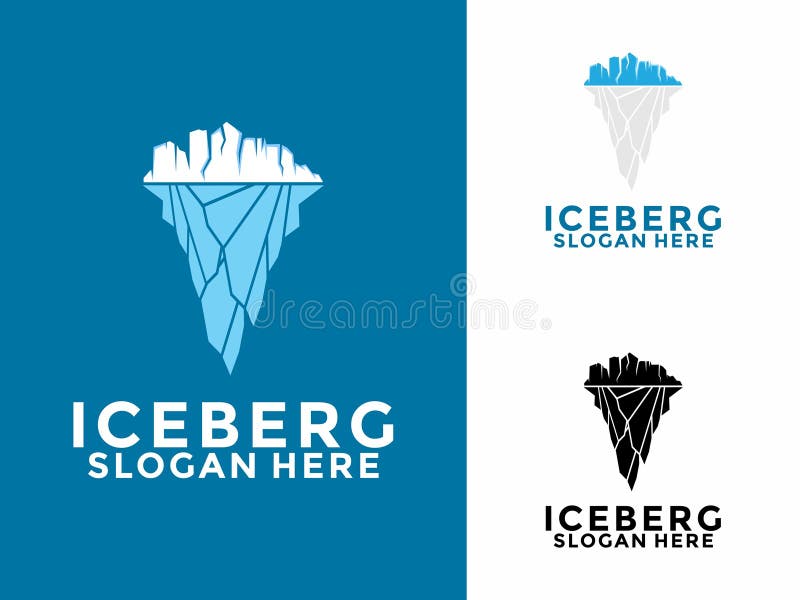 Iceberg Logo Design Vector, Mountain Lake Logo, Awesome Iceberg Logo ...