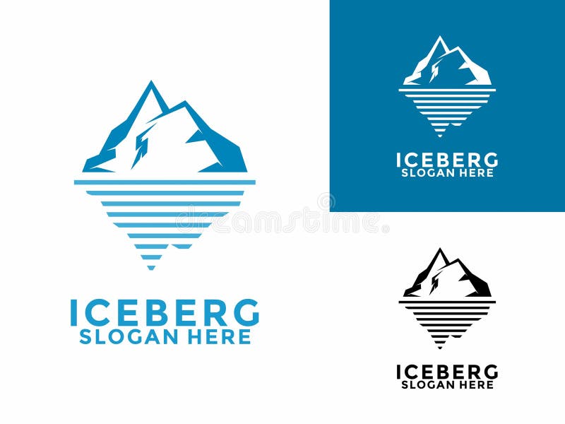 Iceberg Logo Design Vector, Mountain Lake Logo, Awesome Iceberg Logo ...