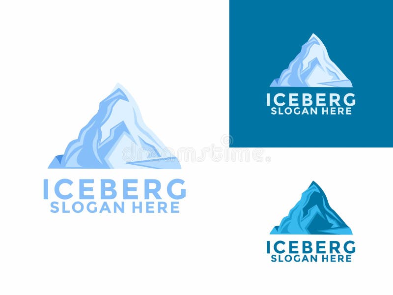 Iceberg Logo Design Vector, Mountain Lake Logo, Awesome Iceberg Logo ...