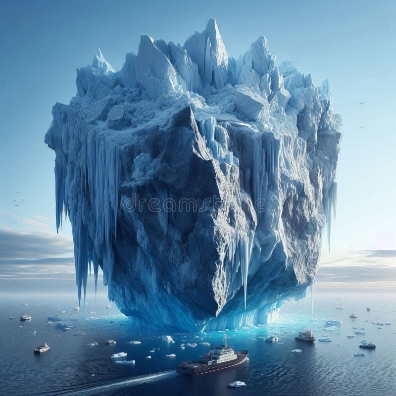 Iceberg a Massive Chunk of Floating Ice that Breaks Off from Gl Stock ...