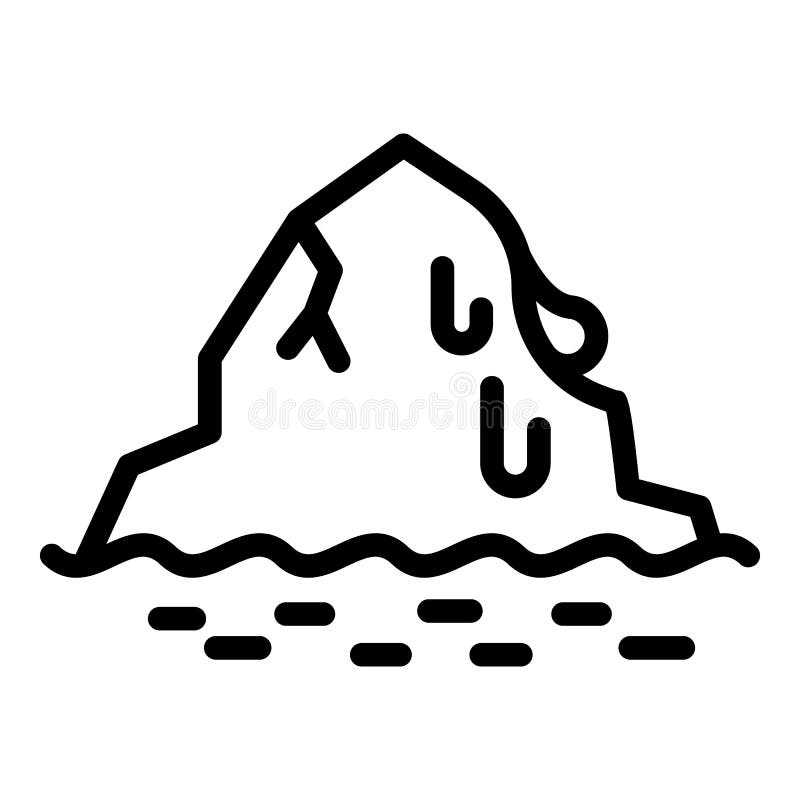 Iceberg Melts Icon, Outline Style Stock Vector - Illustration of frost ...