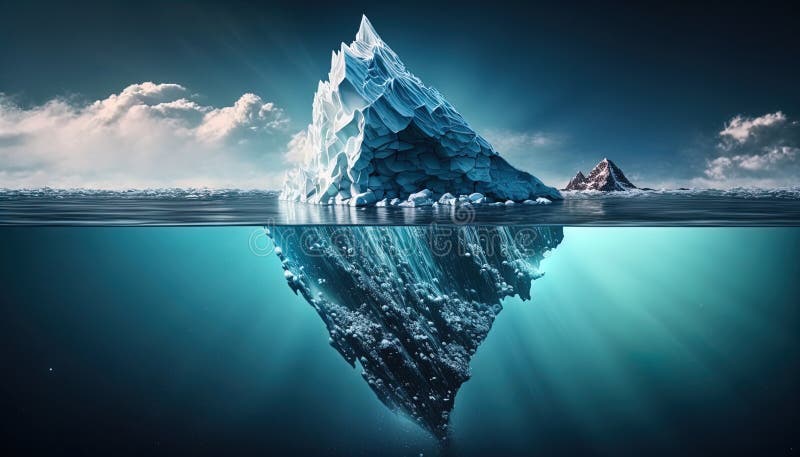 Iceberg Model in Polar Regions Which Shows a Big Hidden Potential Beneath the Surface Created ...