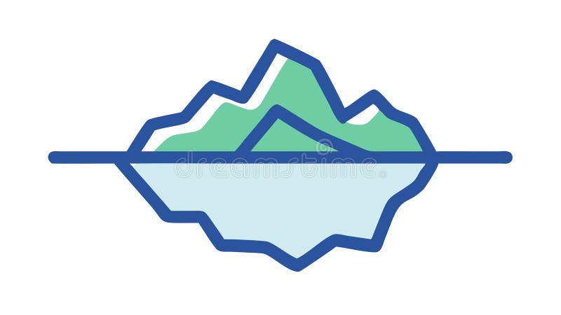 Iceberg Nature Icon Flat Design Cold Ocean Climate, Vector Design ...