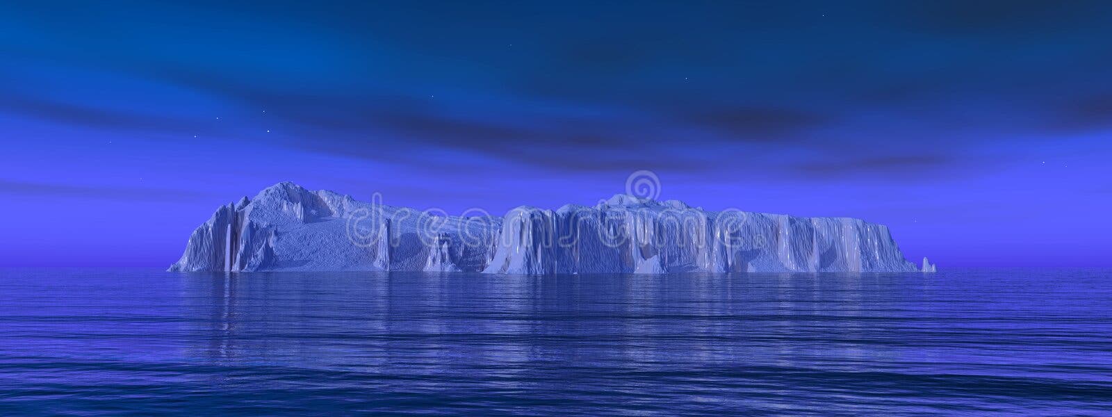 Iceberg at night stock illustration. Illustration of beneath - 16539207