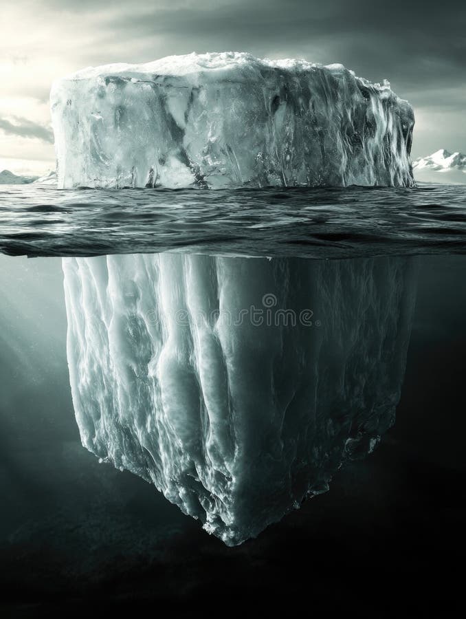 Iceberg in ocean stock photo. Image of melting, global - 376472482