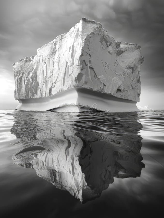 Iceberg in Open Ocean stock image. Image of warming - 376246555