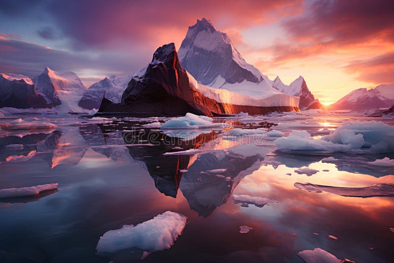Iceberg Reflected in the Water. it Represents the Power of Nature ...