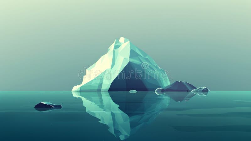Iceberg Reflection Symbolizing Hidden Potential and Success Metaphor in ...