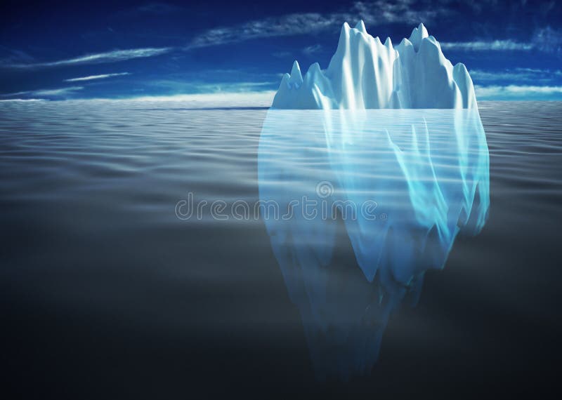 Illustration Polygonale D'iceberg, Iceberg De Glace De Mer, Glace Sous ...