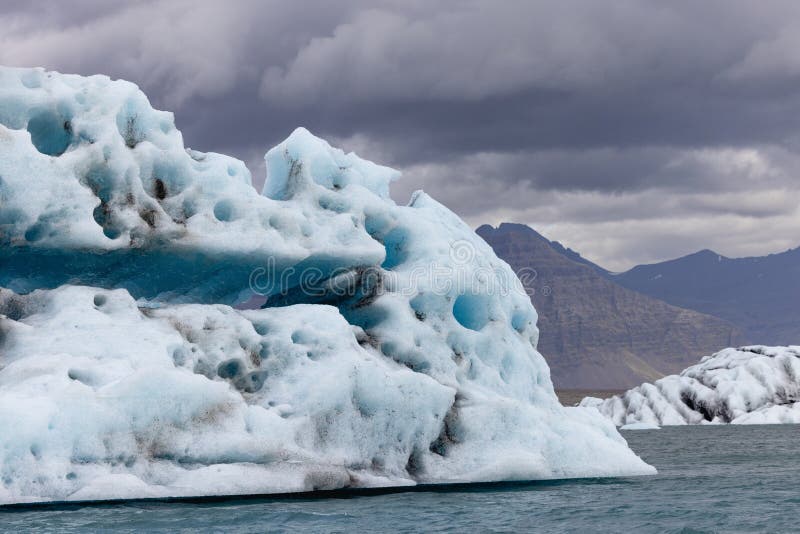 Iceberg Swinging Back and Forth after Breaking Off. Stock Image - Image of fjord, glacier: 340292917