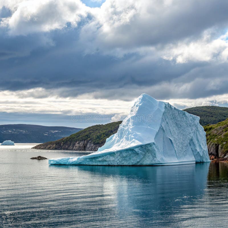 An Iceberg in Trinity Bay, Newfoundland, Canada Stock Illustration ...