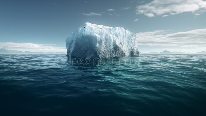 Iceberg Under the Sea Ultra Realistic. Generative Ai Stock Photo ...