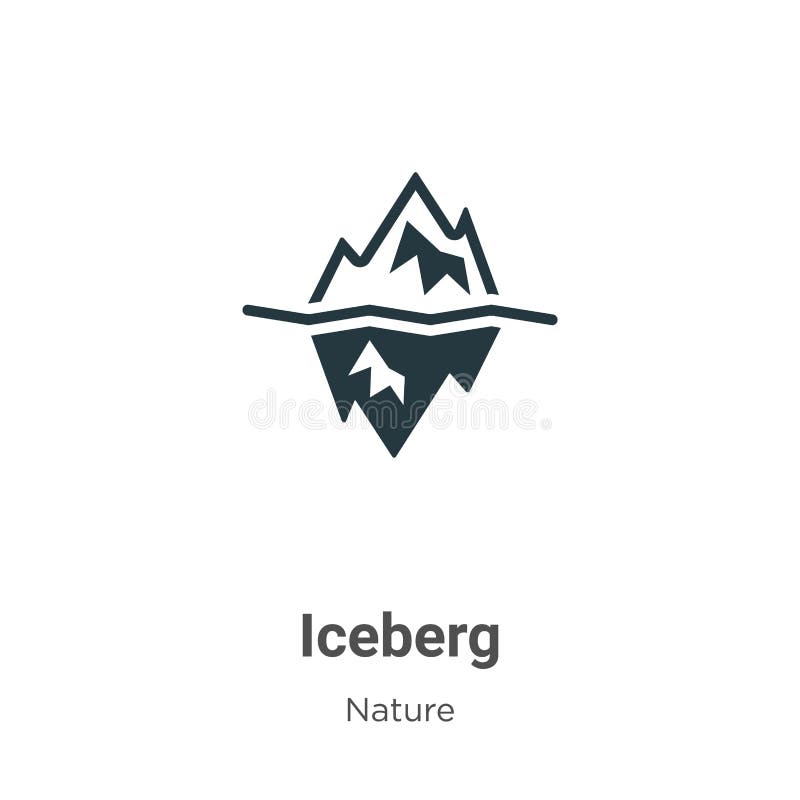 Iceberg Vector Icon on White Background. Flat Vector Iceberg Icon ...