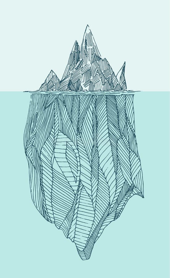 Iceberg Vintage Engraved Illustration Hand Drawn Stock Vector ...
