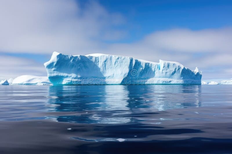 Iceberg with Visible Layers of Compressed Snow Stock Image - Image of ...