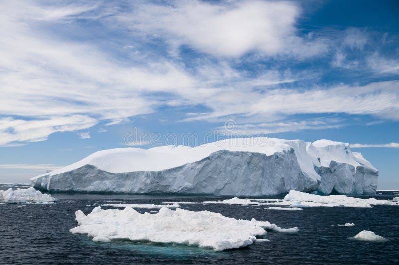 Icebergs Under a Blue Sky stock image. Image of winter - 11975503