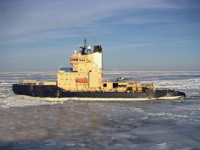Icebreaker stock image. Image of ocean, ship, danger, nature - 54235