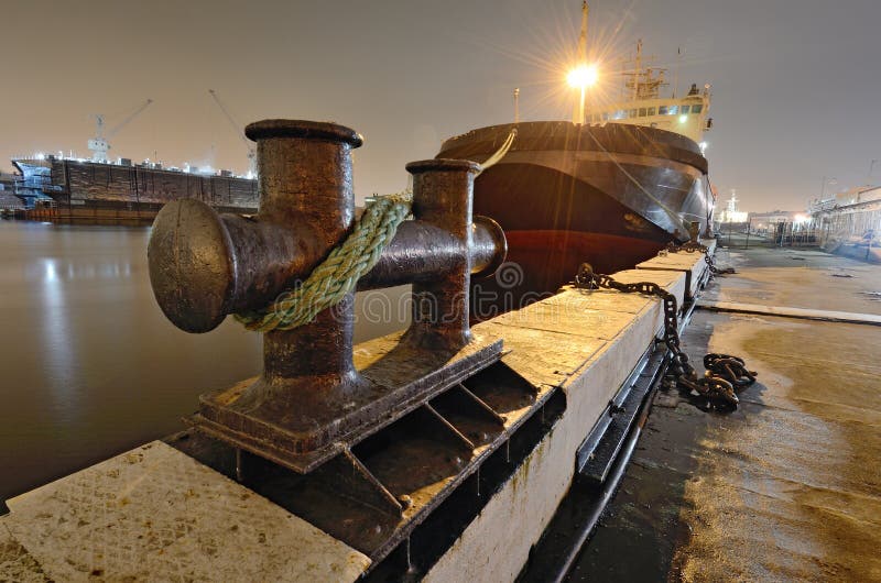Icebreaker is Set on the Marina. Stock Image - Image of atom ...