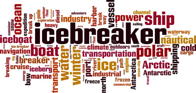 Icebreaker word cloud stock vector. Illustration of break - 260174234