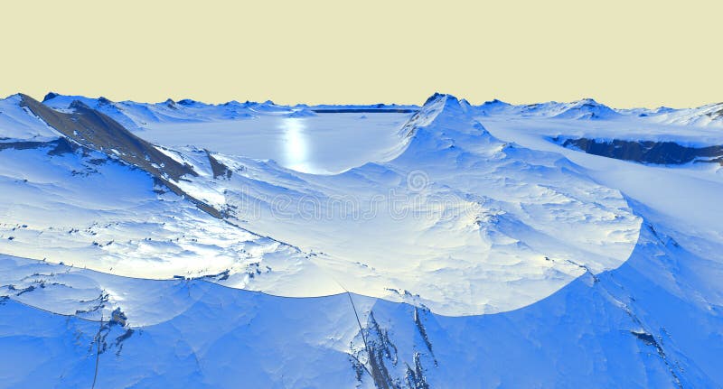 Icecap Landscape stock illustration. Illustration of snowfield - 949368