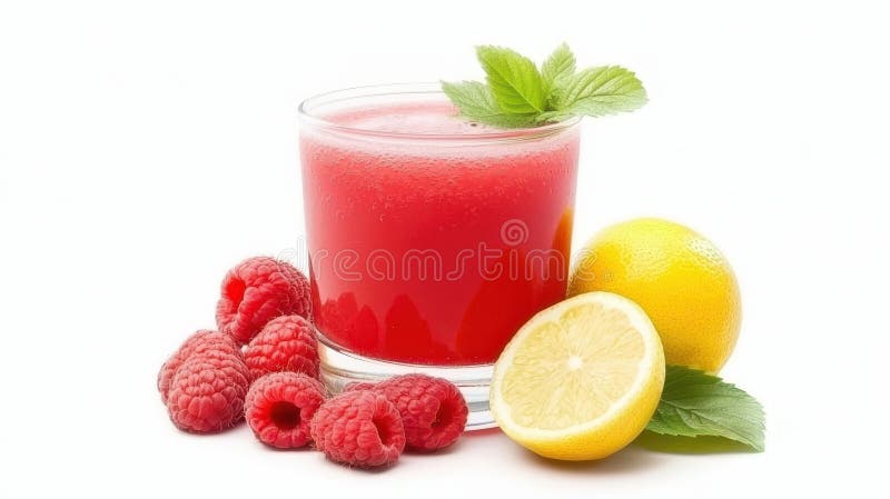 Icecold Raspberry Lemonade, Refreshing Summer Beverage Refreshing Stock ...
