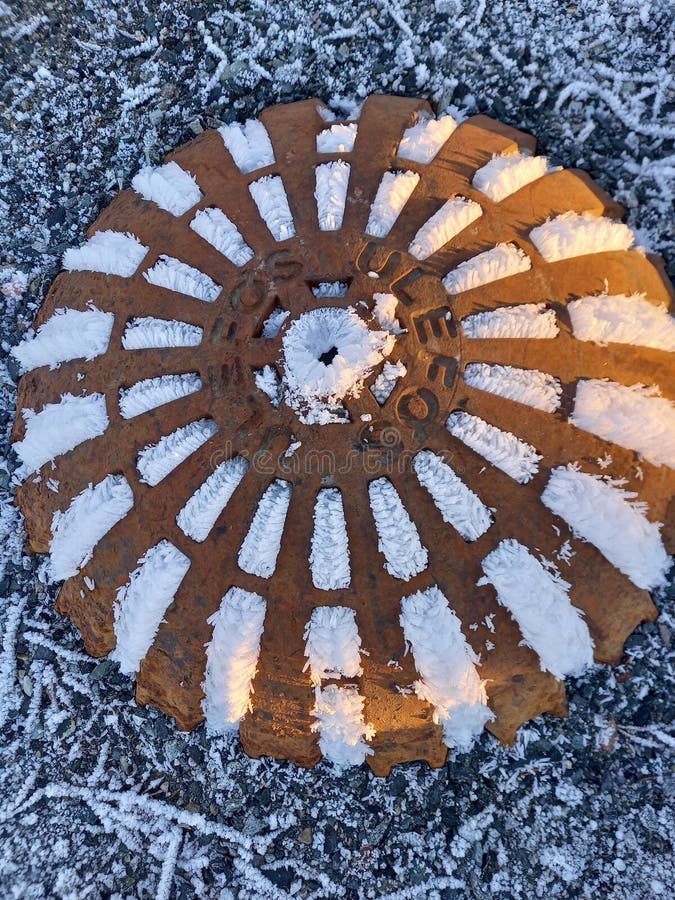 Icecold water frozen stock image. Image of circle, snow - 206824485