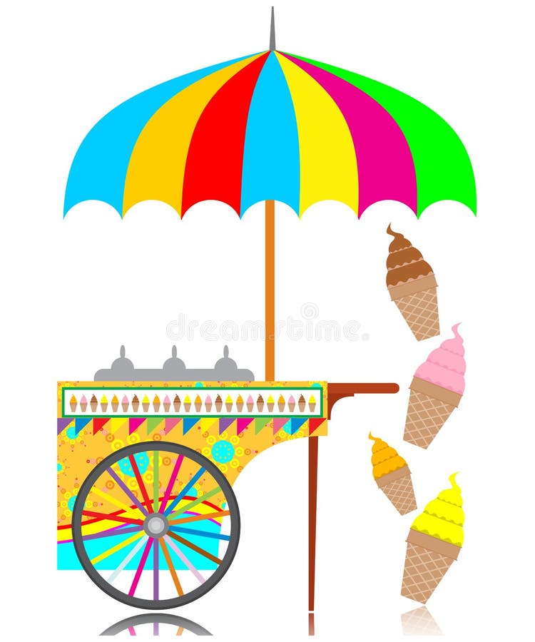 Ice Cream Cart Cartoon