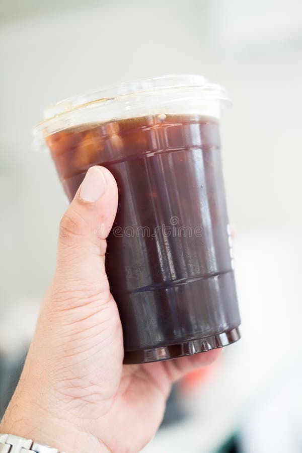 Iced Americano Black Coffee in Hot Day Stock Image - Image of beverage ...