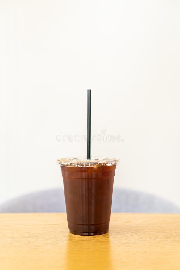 Iced Americano Coffee in Cafe Stock Image - Image of coffee, glass ...