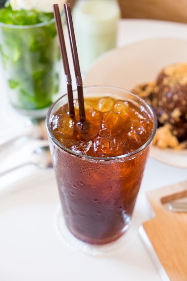 Iced americano coffee stock image. Image of coffee, fresh - 71725489