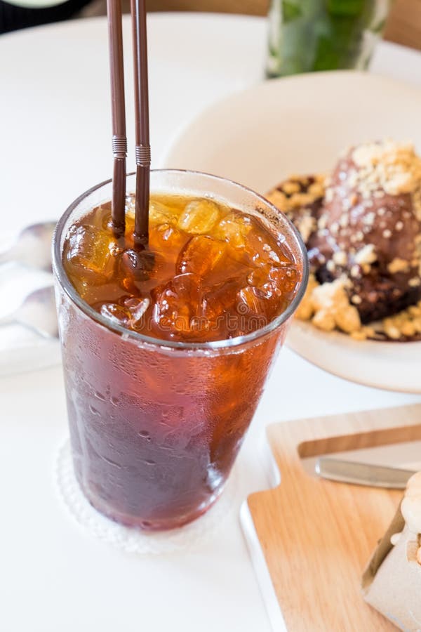 Iced americano coffee stock photo. Image of cube, aroma - 71725536