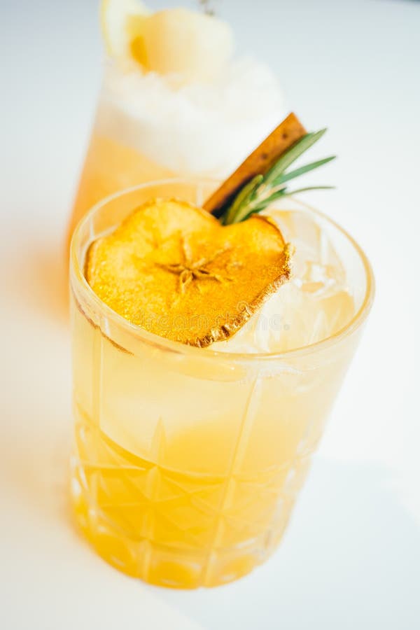 Iced apple cocktails glass stock image. Image of food - 96804597