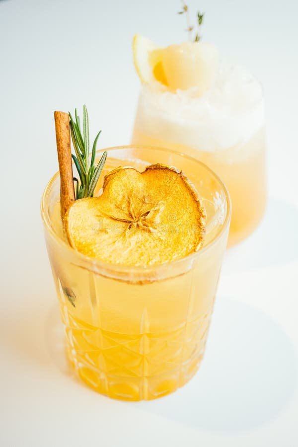 Iced apple cocktails glass stock image. Image of food - 96804597