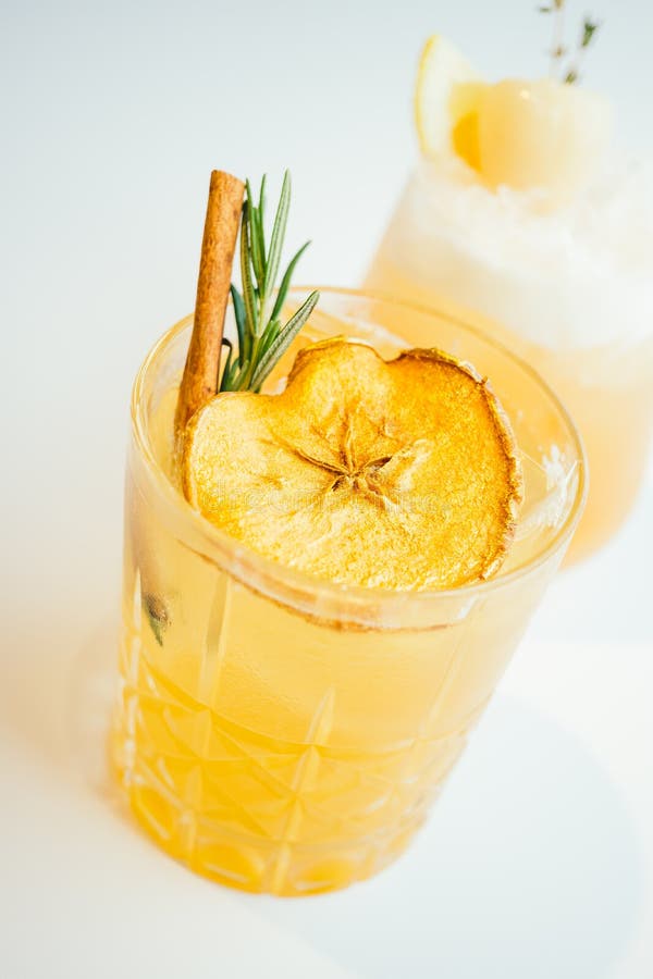 Iced apple cocktails glass stock image. Image of food - 96804597
