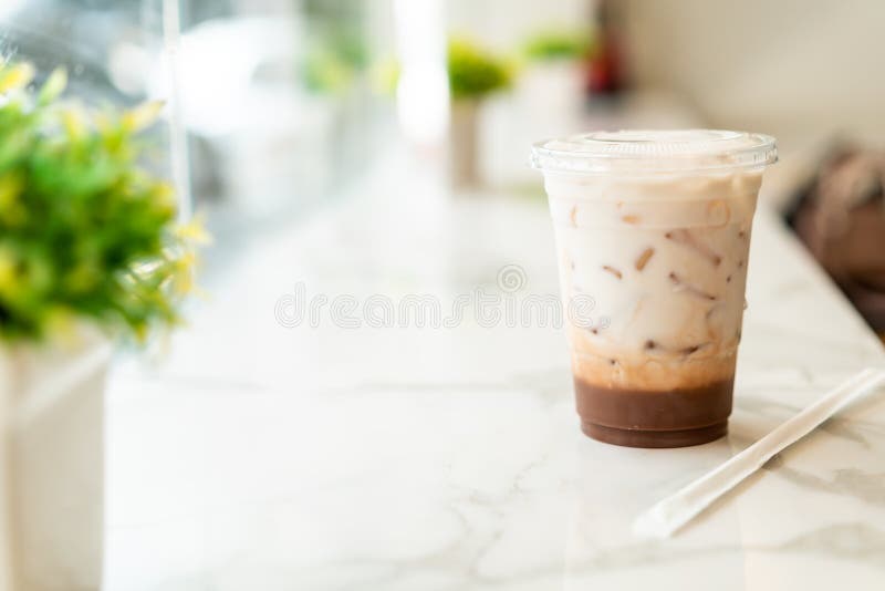 Iced Belgian Chocolate Milkshake Cup Stock Photo - Image of mocha ...
