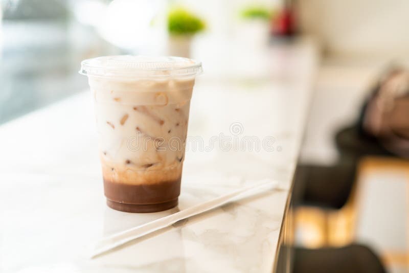 Iced Belgian Chocolate Milkshake Cup Stock Photo - Image of espresso ...
