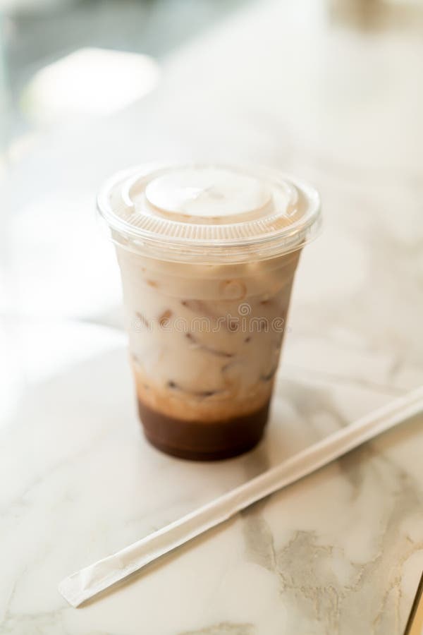 Iced Belgian Chocolate Milkshake Cup Stock Photo - Image of food ...