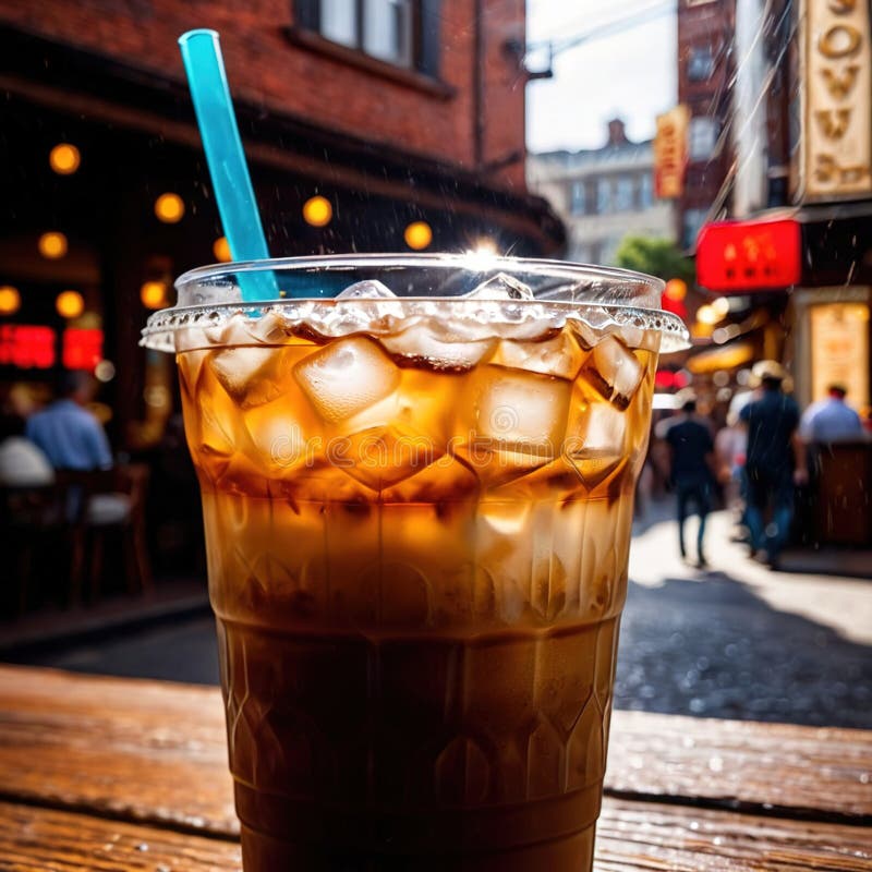 Cold Refreshing Iced Cold Brew Coffee. Generative AI Stock Illustration ...