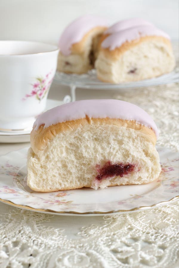 Iced Buns stock photo. Image of brioche, iced, frosting - 45428716