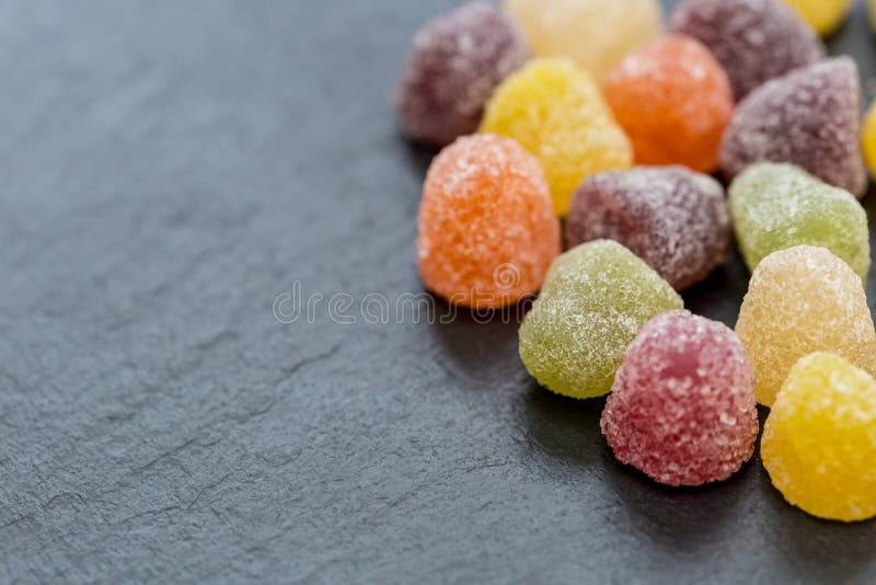 Iced Candy Sweets on Dark Background Stock Image - Image of sugar ...