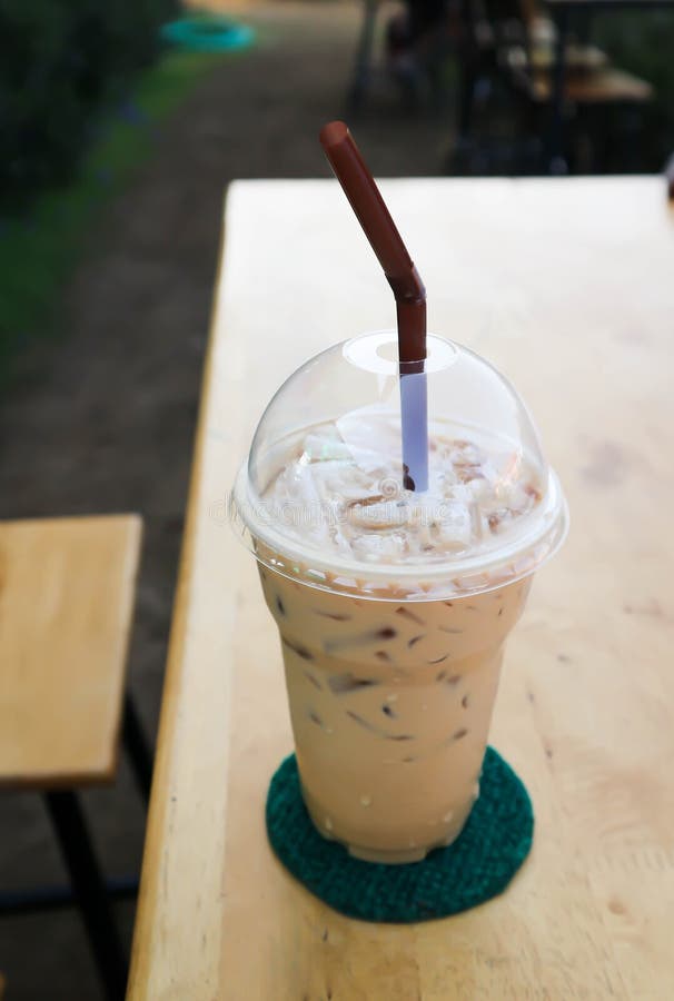 Iced Cappuccino or Iced Coffee Stock Image - Image of shop, drink ...