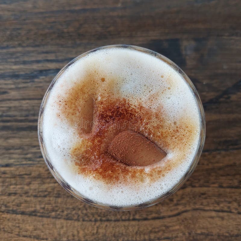 Iced cappuccino stock image. Image of quail, espresso - 266453189