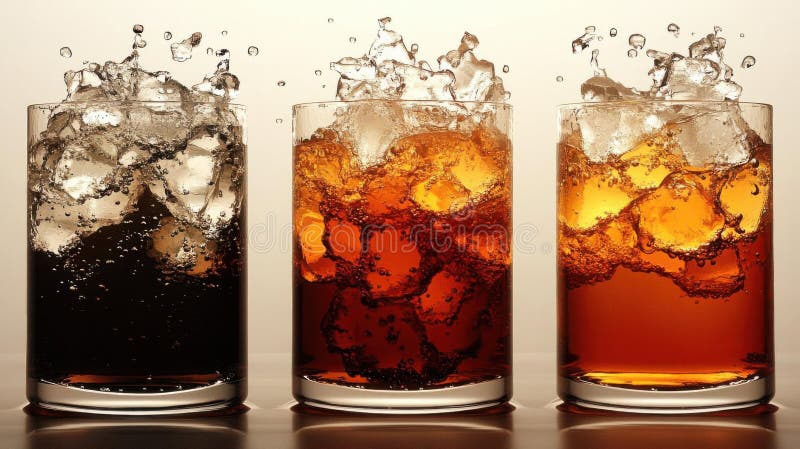 Iced Carbonated Drinks: Bubbles & Ice Stock Image - Image of iced, cool ...