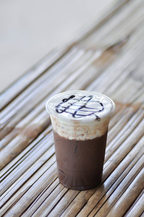 Iced Chocolate or Iced Cocoa Stock Photo - Image of float, glass: 378568932